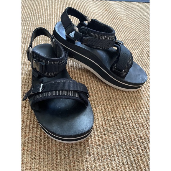 Teva | Shoes | Teva Black Platform Sandals | Poshmark